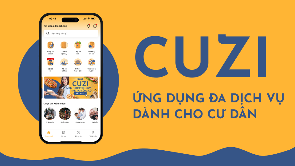 CUZI - Ứng dụng đa dịch vụ Cư dân